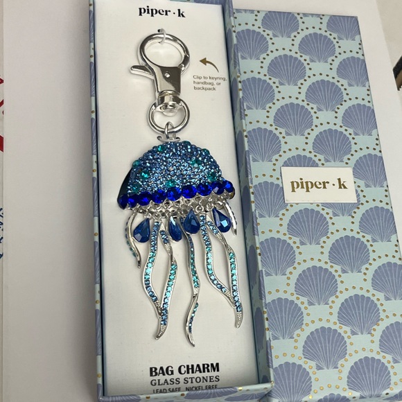 Piper K | Accessories | Nwt Piper K Viral Blue Rhinestone Jellyfish Bag ...